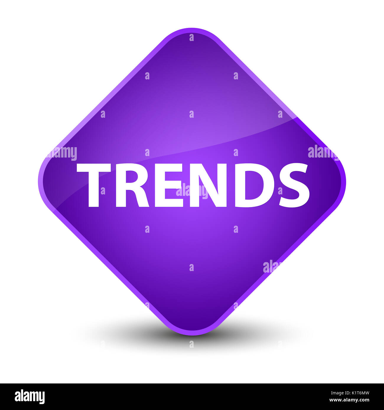 Trends isolated on elegant purple diamond button abstract illustration ...