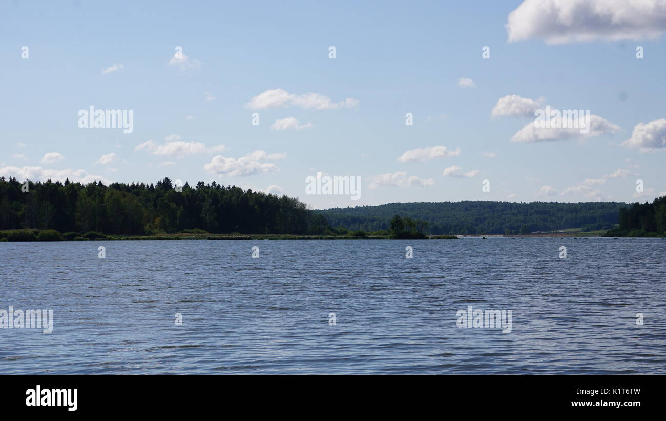 A summer Resort in Russia beside a lake Stock Photo - Alamy