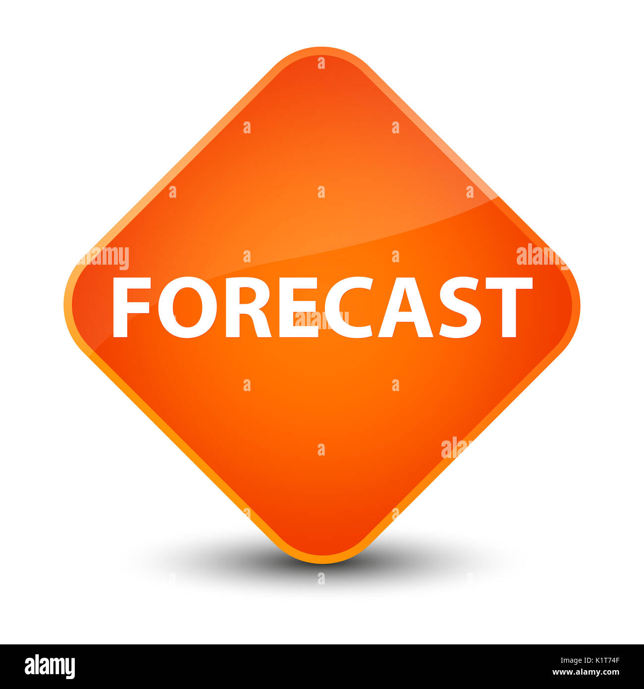 Forecast isolated on elegant orange diamond button abstract ...
