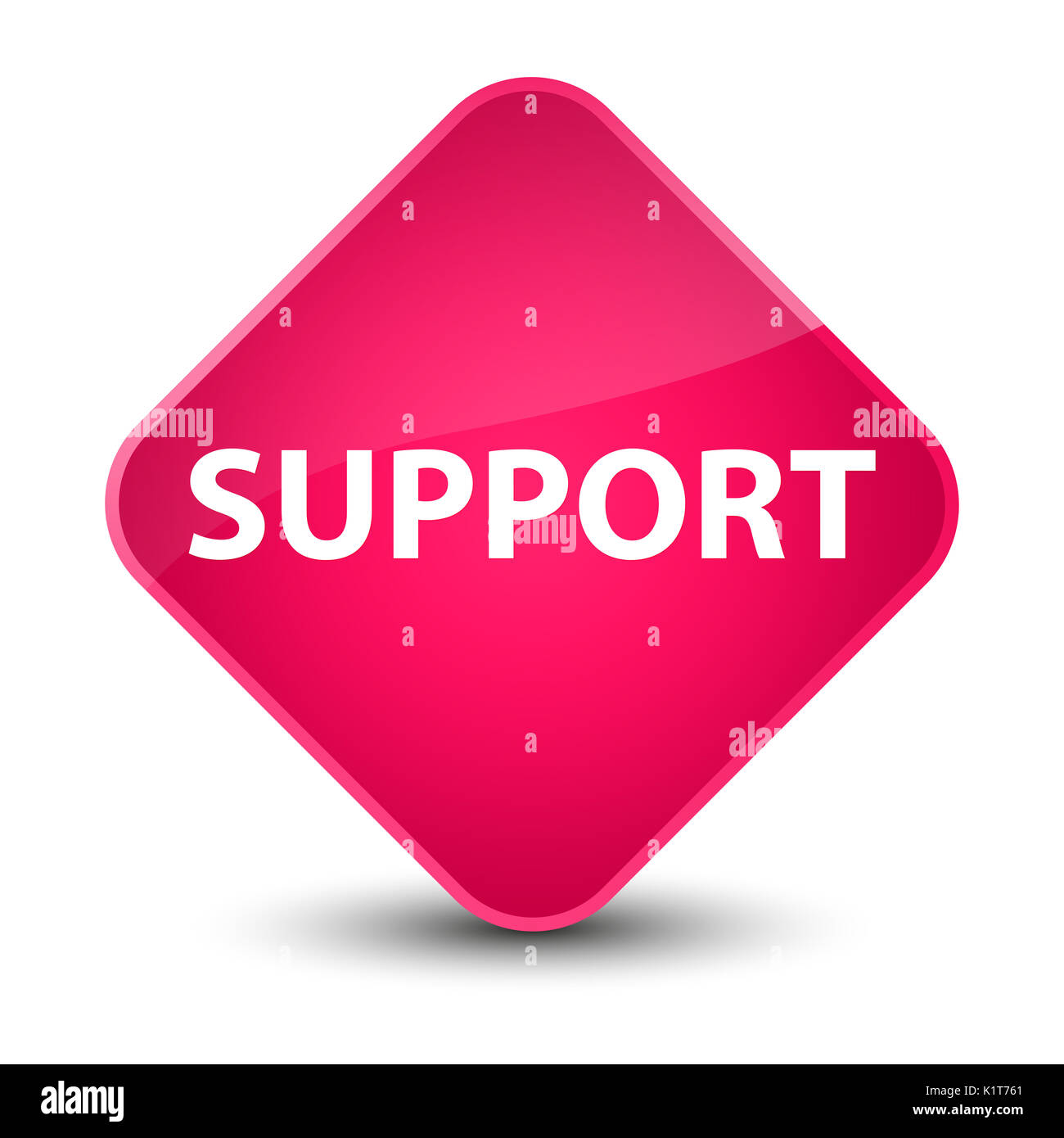 Support isolated on elegant pink diamond button abstract illustration ...