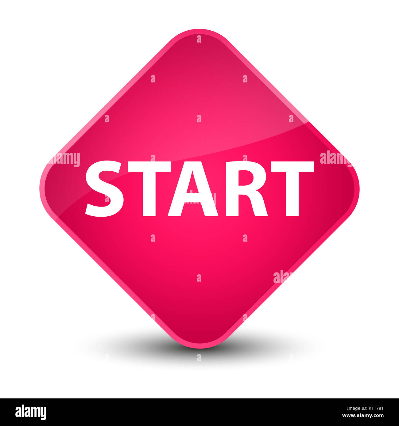 Start isolated on elegant pink diamond button abstract illustration ...