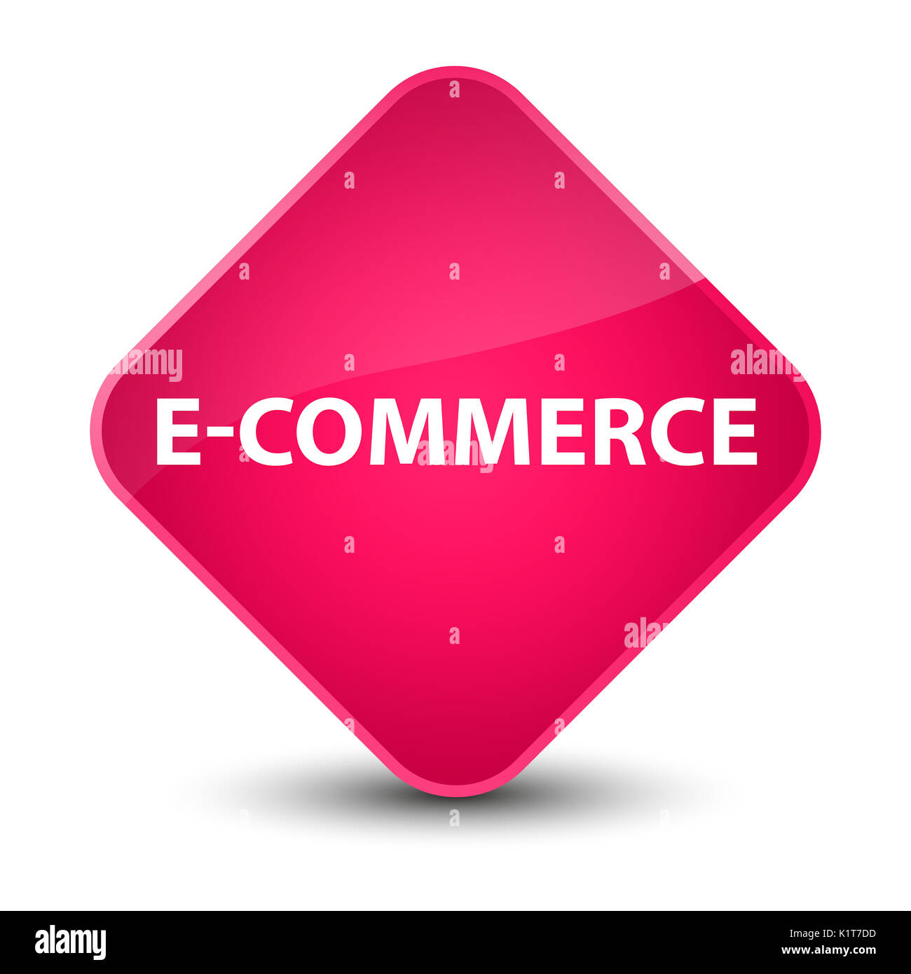 E-commerce isolated on elegant pink diamond button abstract ...