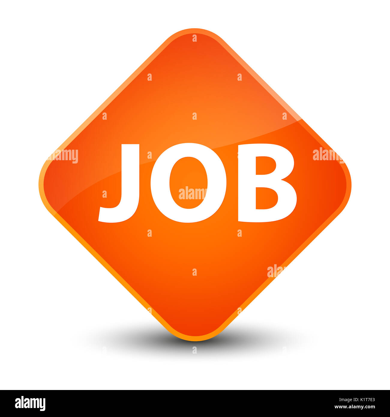 Job isolated on elegant orange diamond button abstract illustration ...