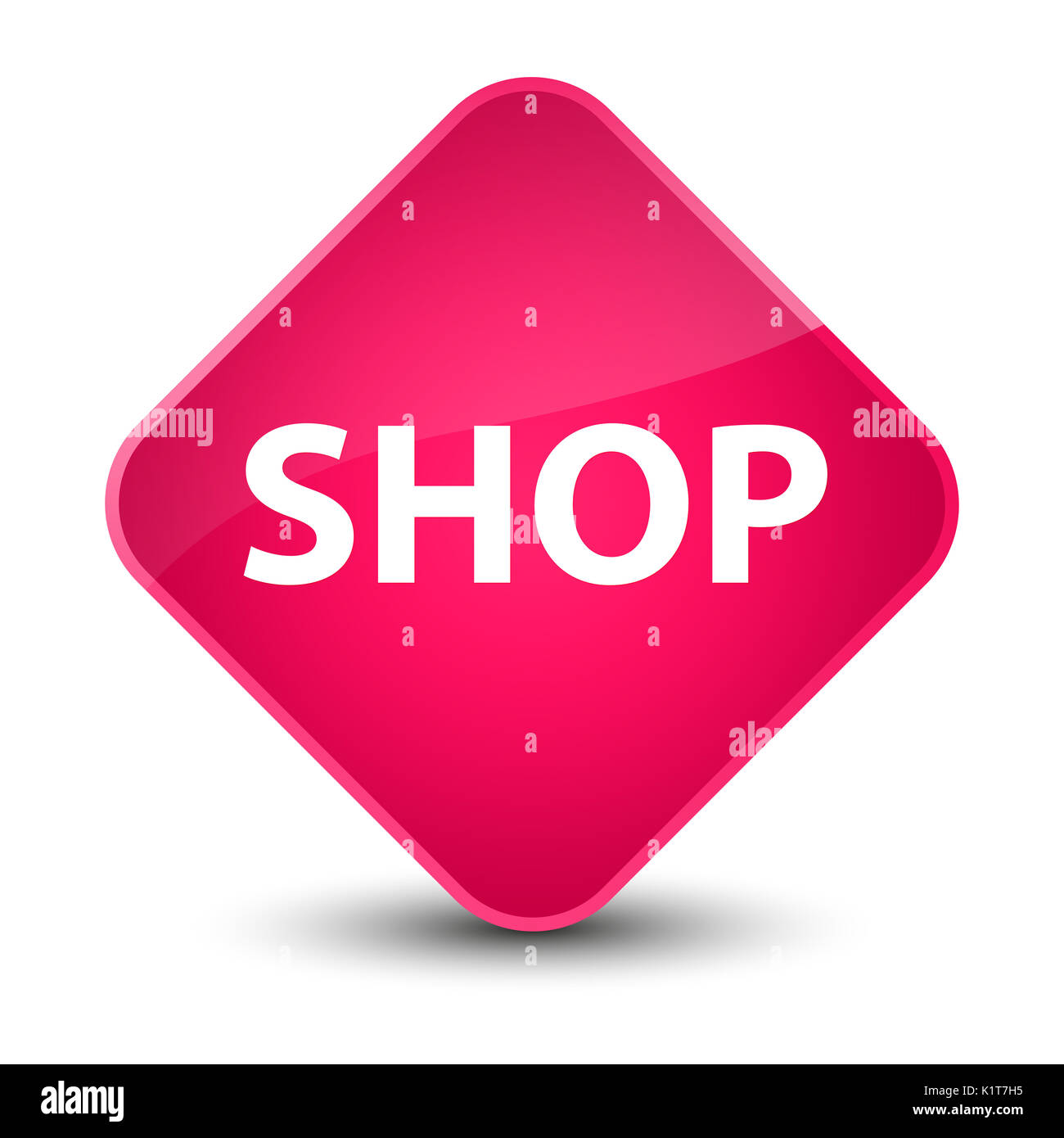 Shop isolated on elegant pink diamond button abstract illustration ...