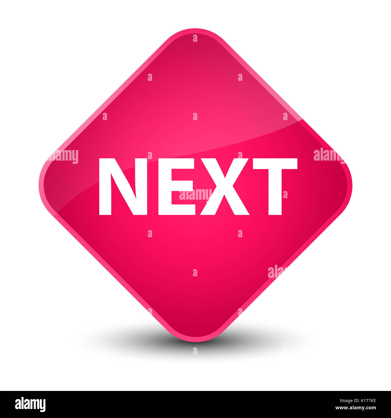 Next isolated on elegant pink diamond button abstract illustration ...