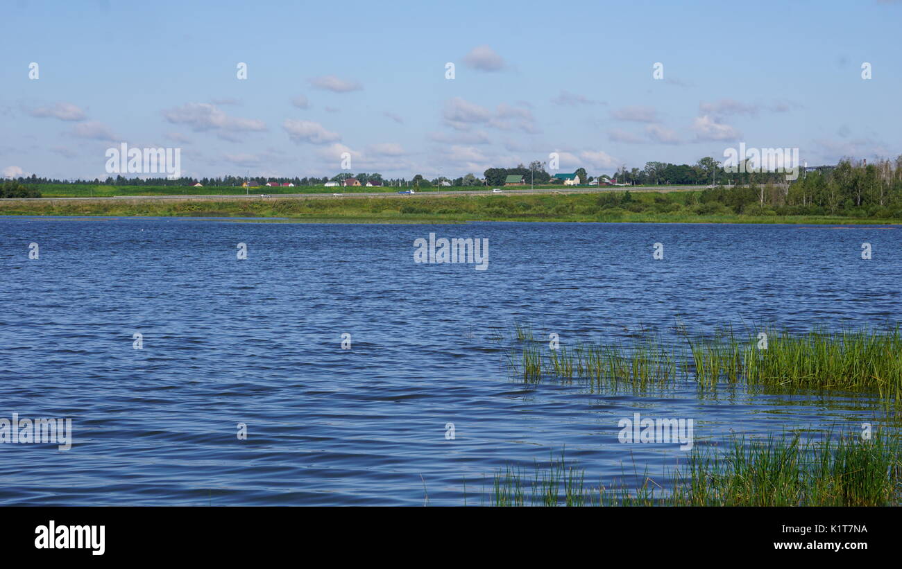 A summer Resort in Russia beside a lake Stock Photo - Alamy
