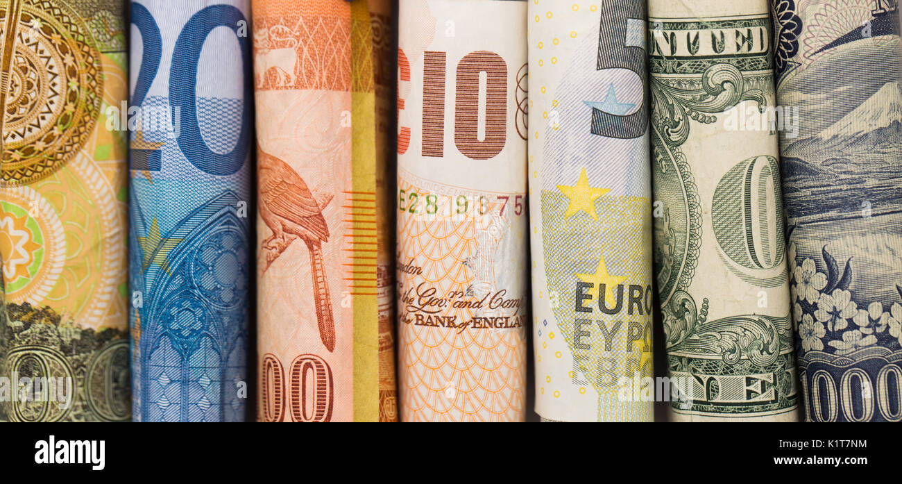 Global currency background Stock Photo - Alamy