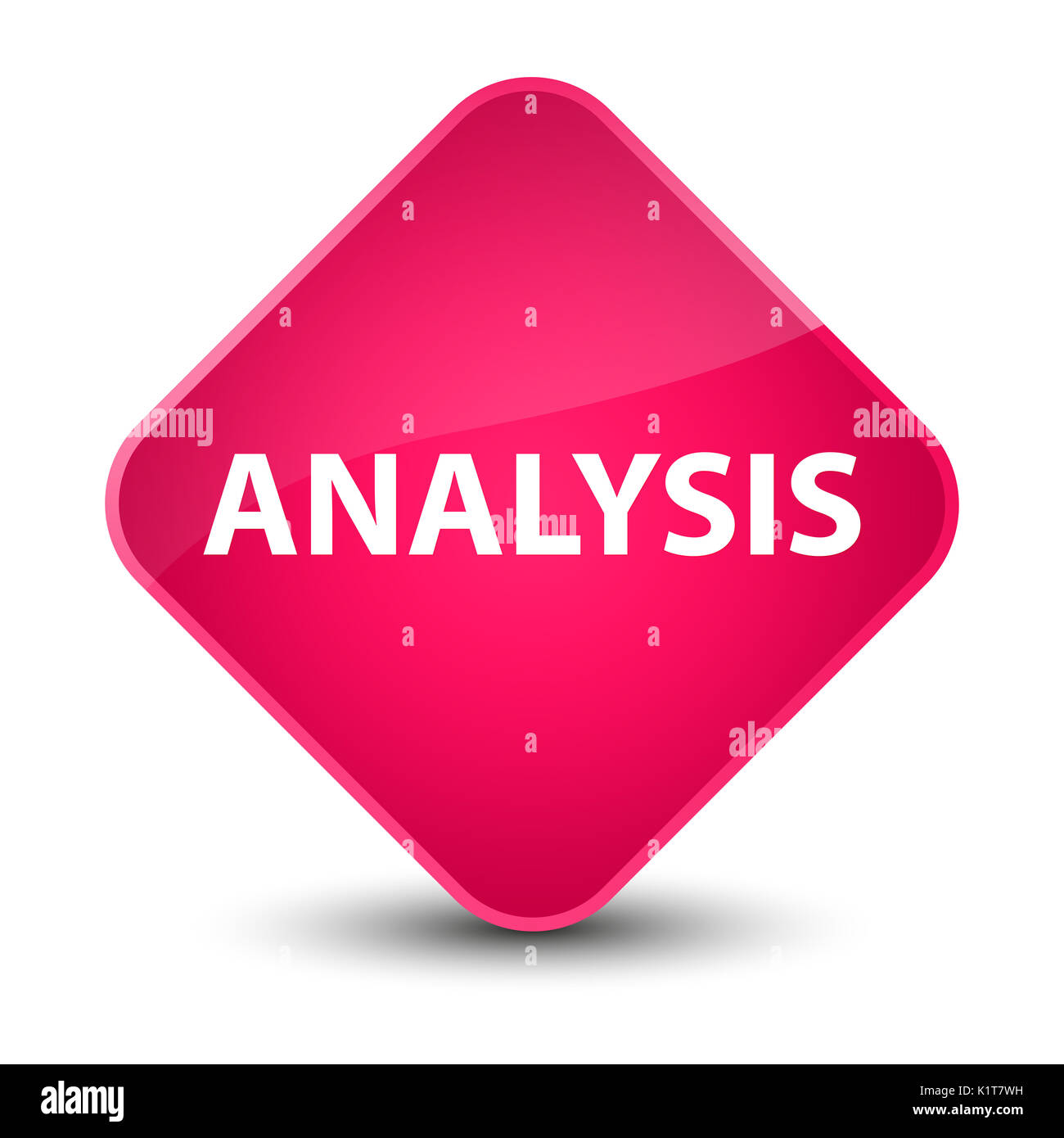 Analysis isolated on elegant pink diamond button abstract illustration ...