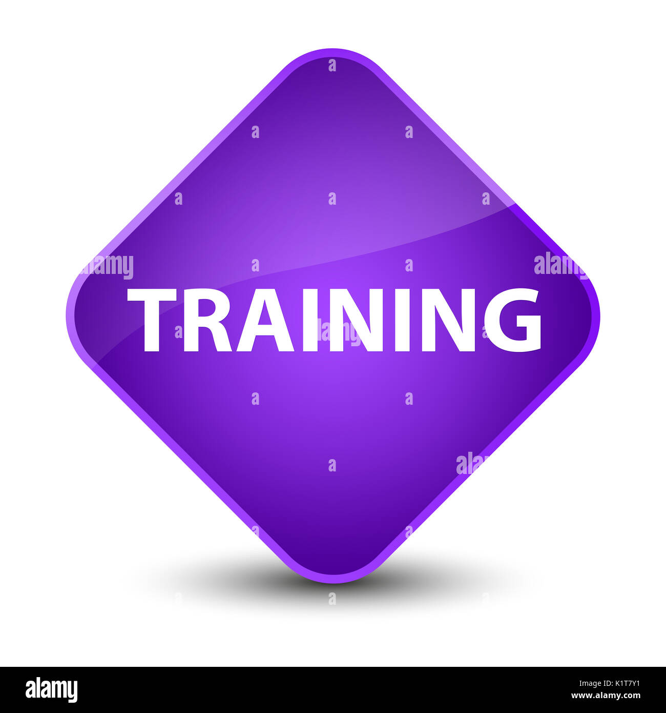 Training isolated on elegant purple diamond button abstract ...