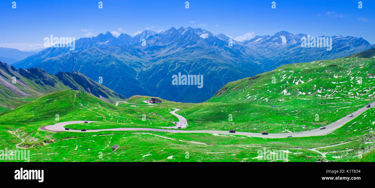 Grossglockner high alpine road panorama, Austria Stock Photo - Alamy