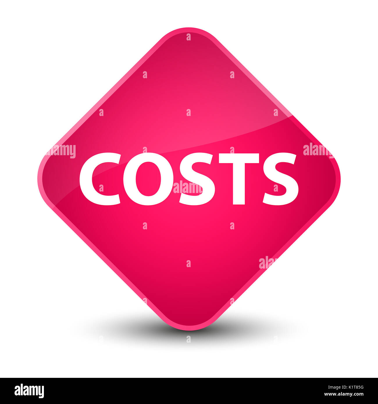 Costs isolated on elegant pink diamond button abstract illustration ...