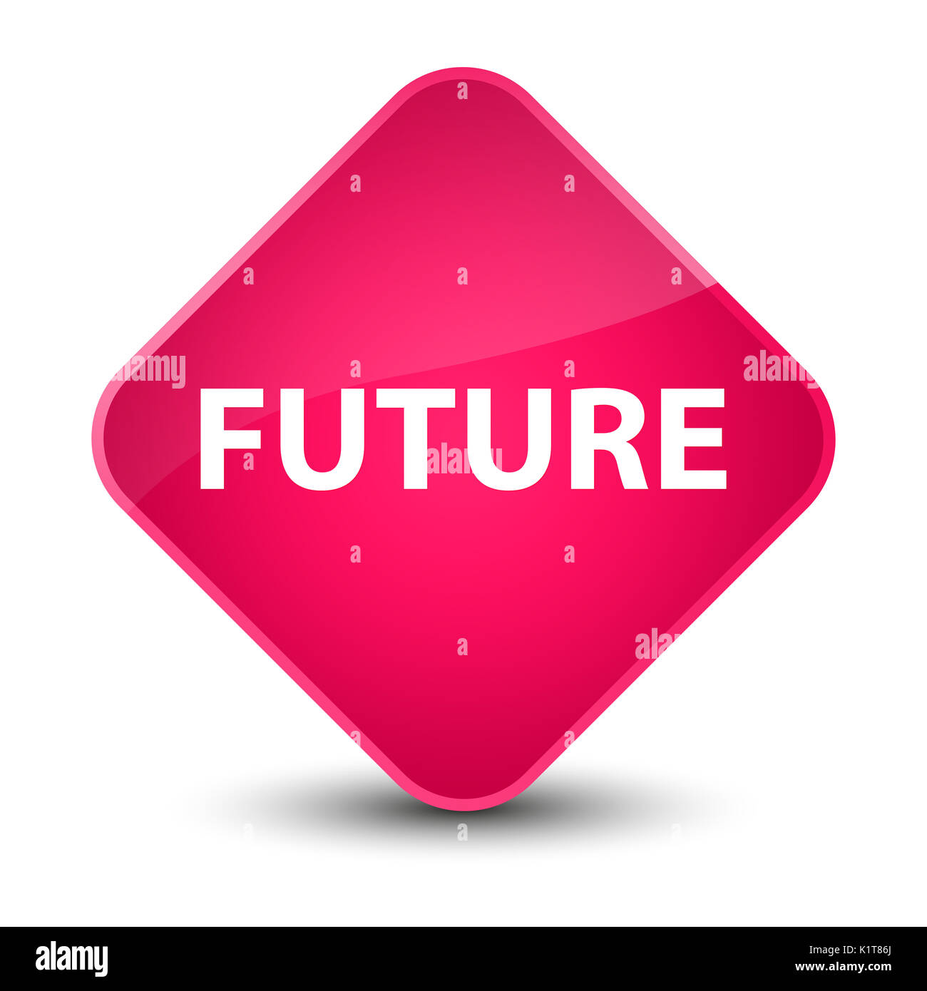 Future isolated on elegant pink diamond button abstract illustration ...