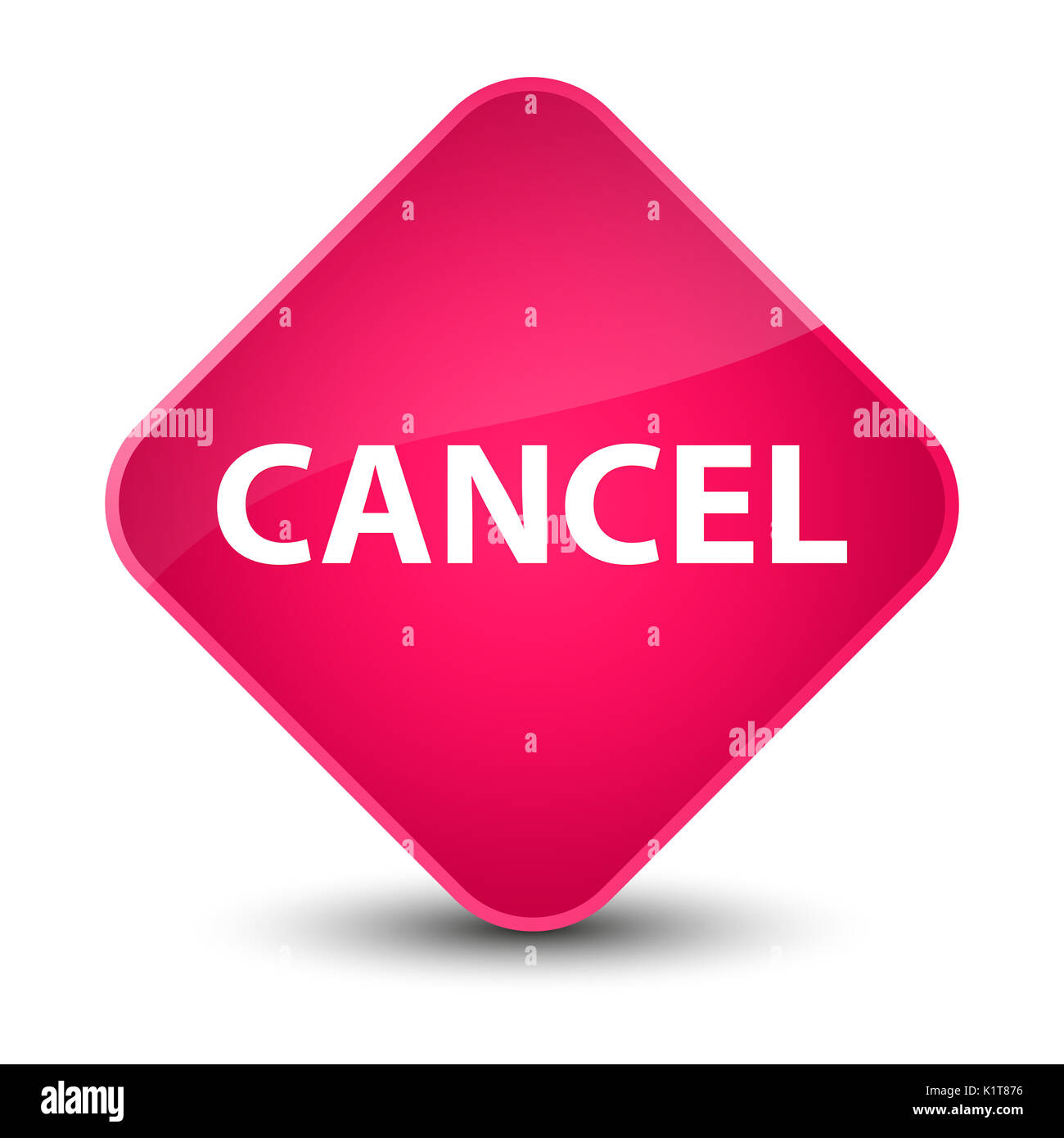 Cancel isolated on elegant pink diamond button abstract illustration ...