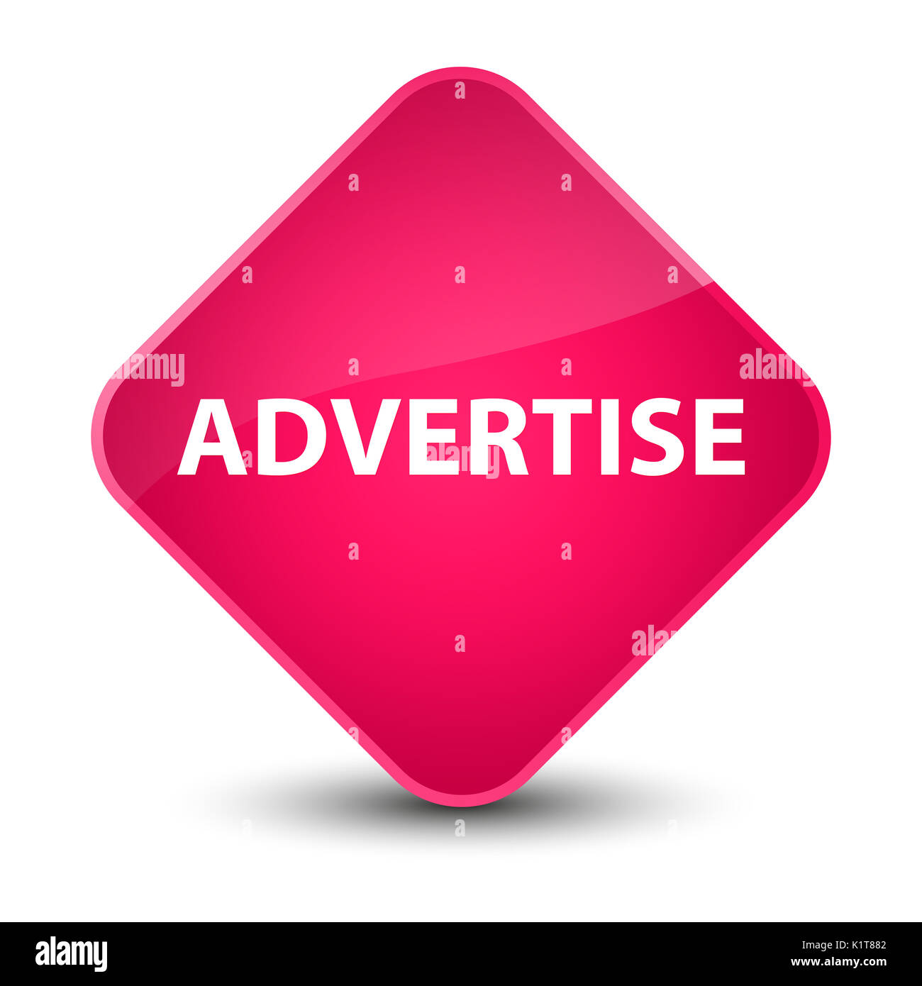 Advertise isolated on elegant pink diamond button abstract illustration ...