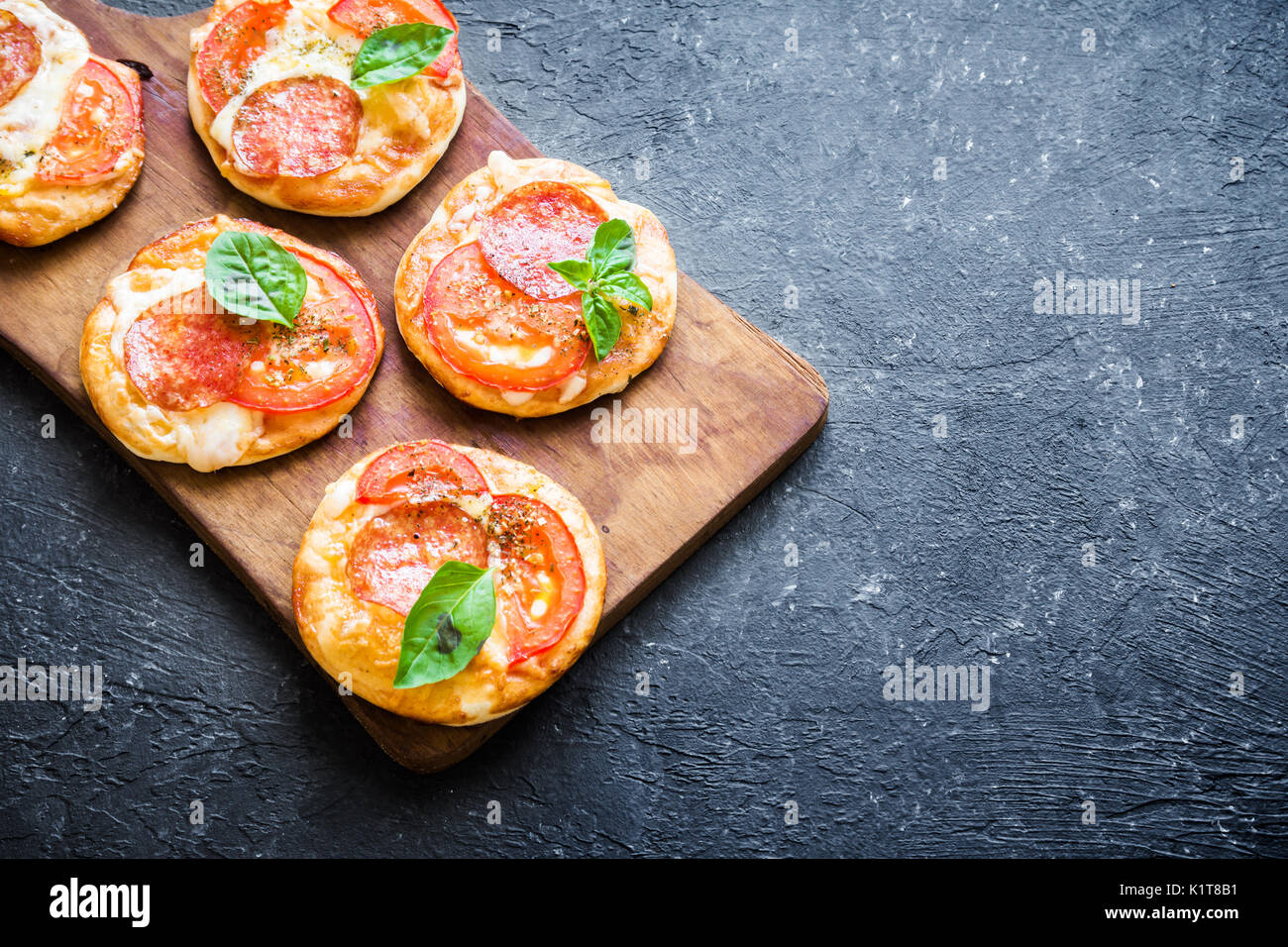 Mini Pizza - Fresh homemade mini pizzas with pepperoni, cheese ...
