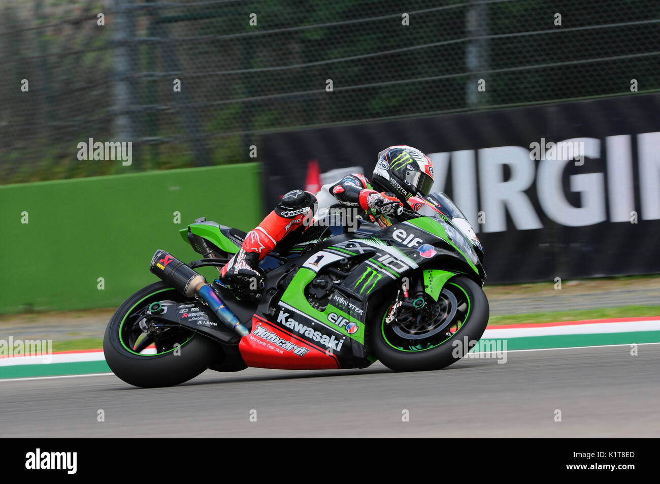 San Marino, Italy - May 12: Jonathan Rea of Great Britain Kawasaki ...