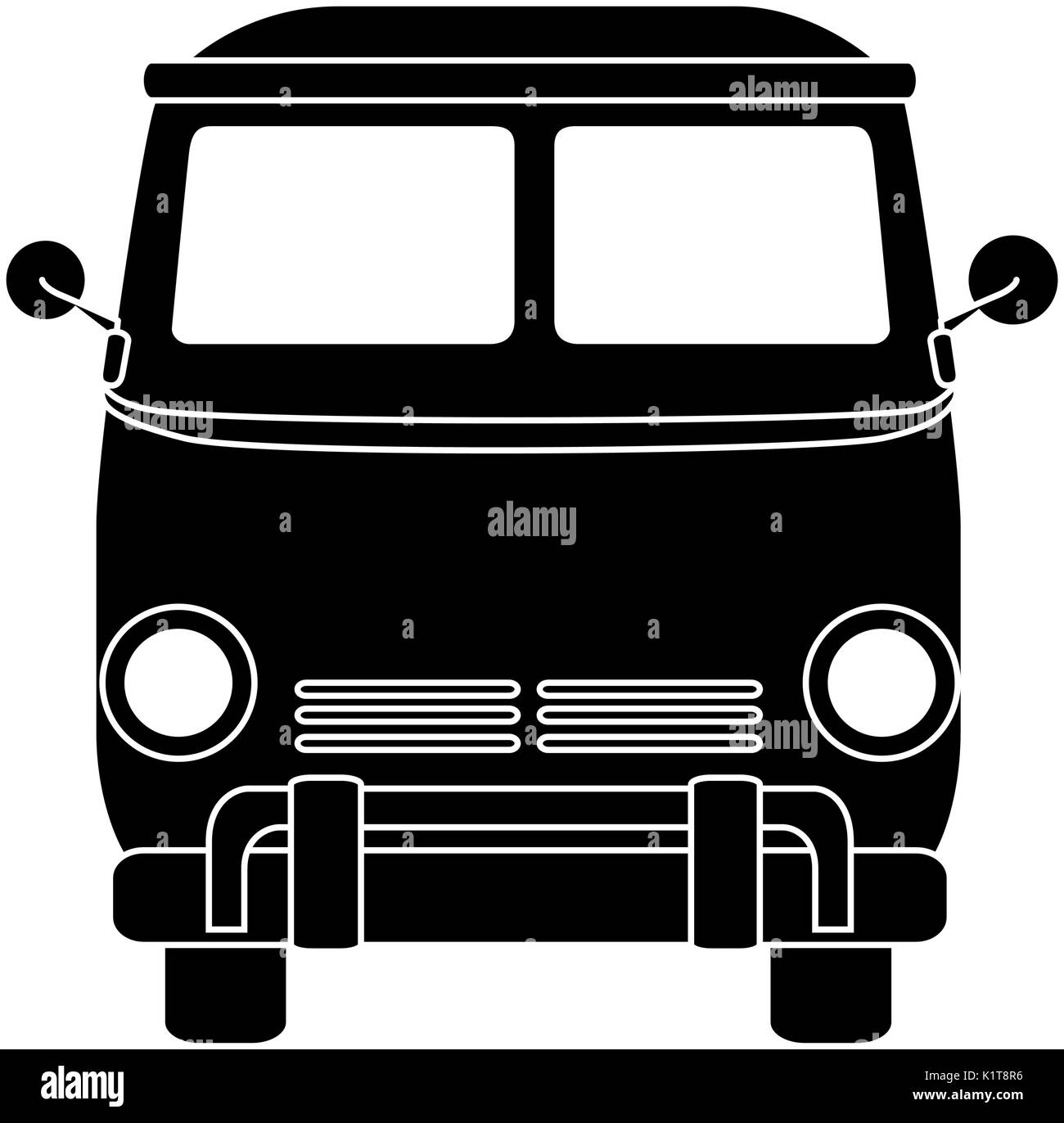 hippie van icon over white background vector illustration Stock Vector ...