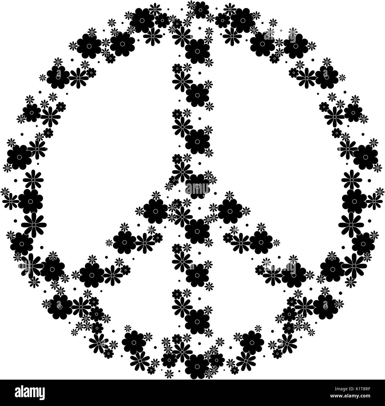 peace sign icon over white background vector illustration Stock Vector ...