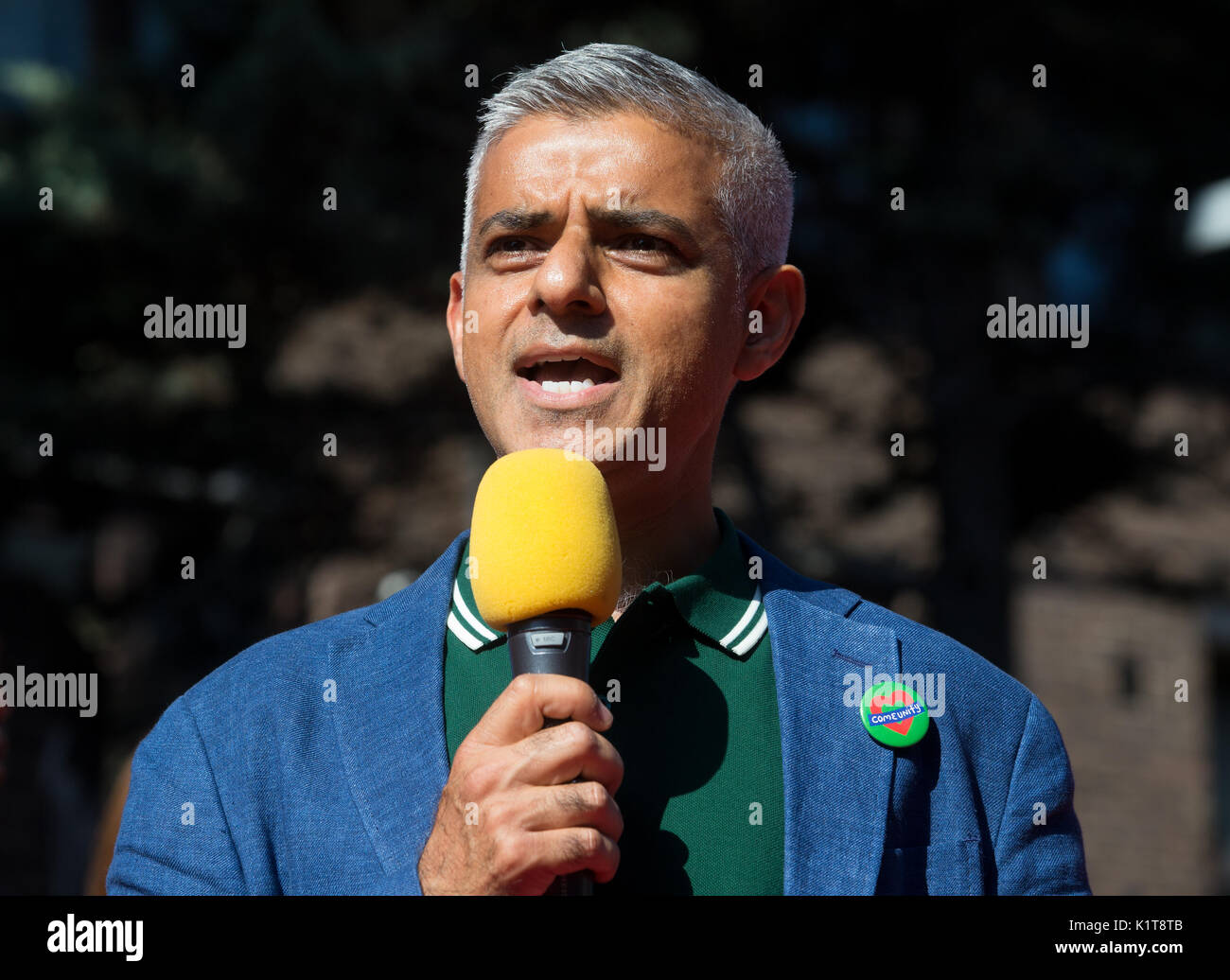 Mayor of London, Sadiq Khan, at the Notting Hill carnival 2017.He made ...