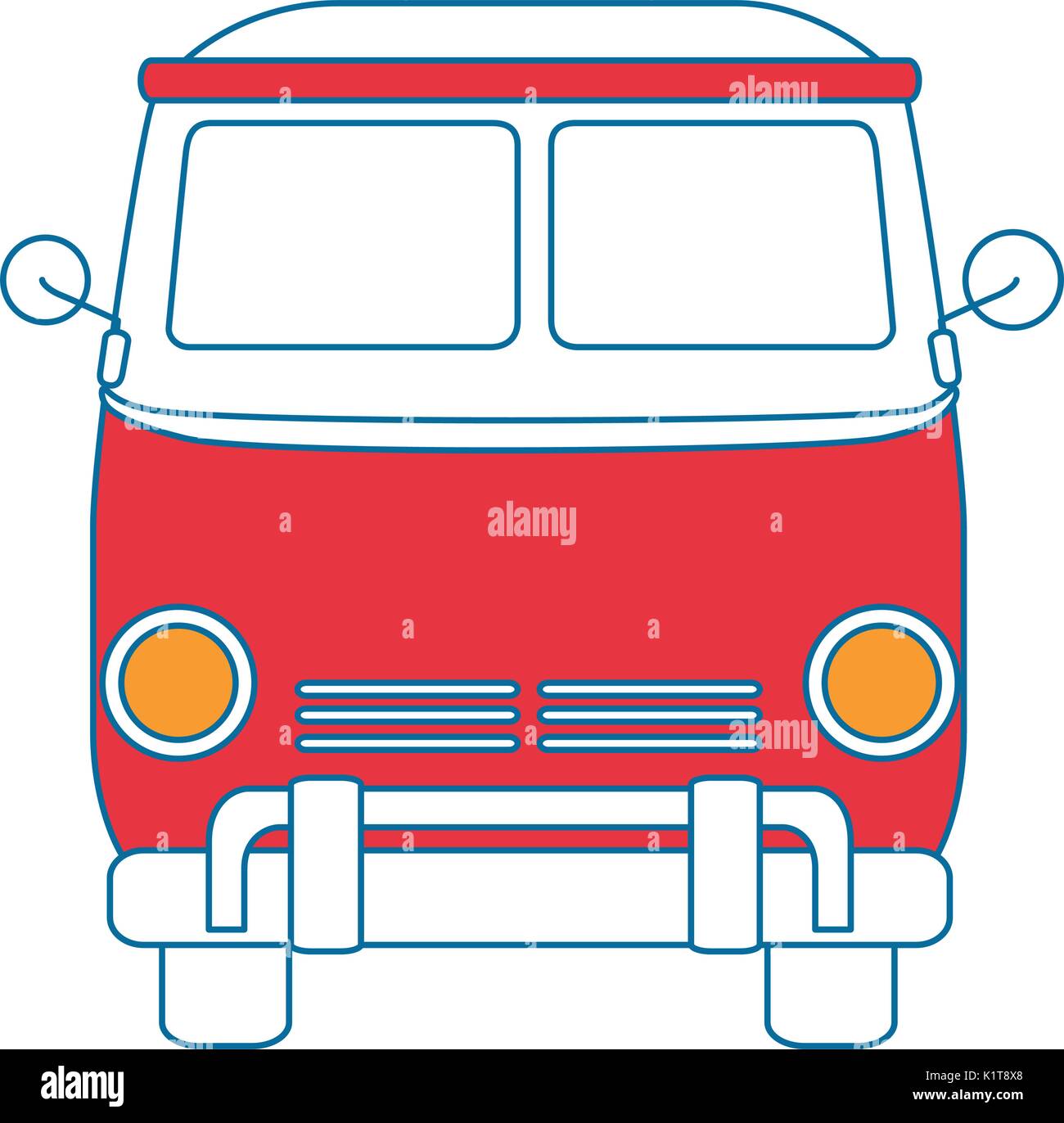 hippie van icon over white background vector illustration Stock Vector ...