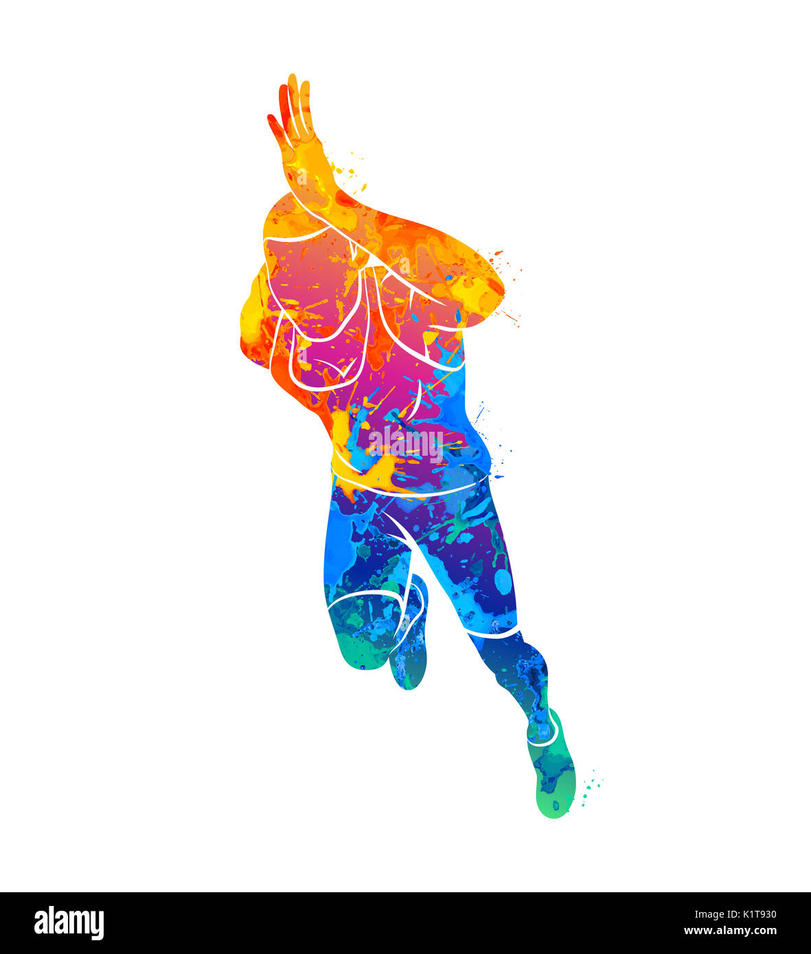 Male sprinter silhouette hi-res stock photography and images - Alamy