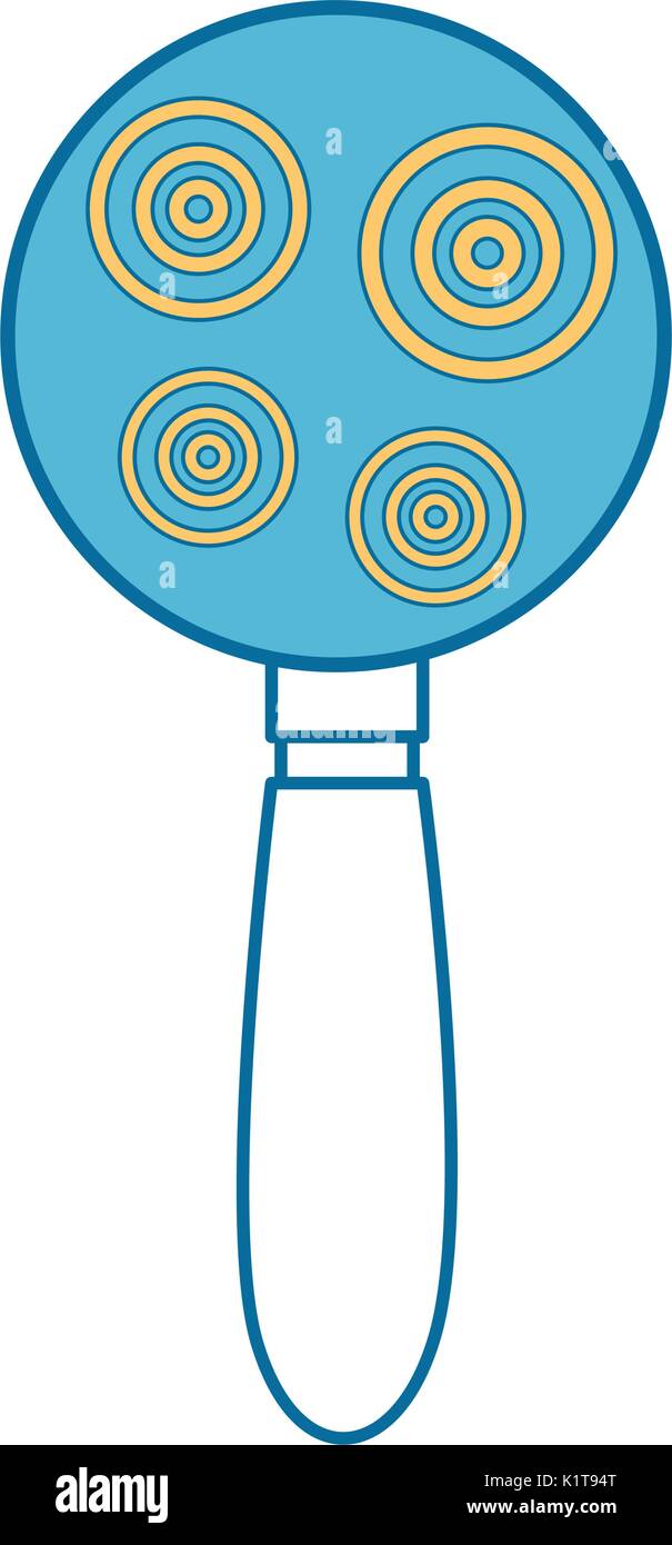 Baby rattle toy over white background vector illustration Stock Vector ...