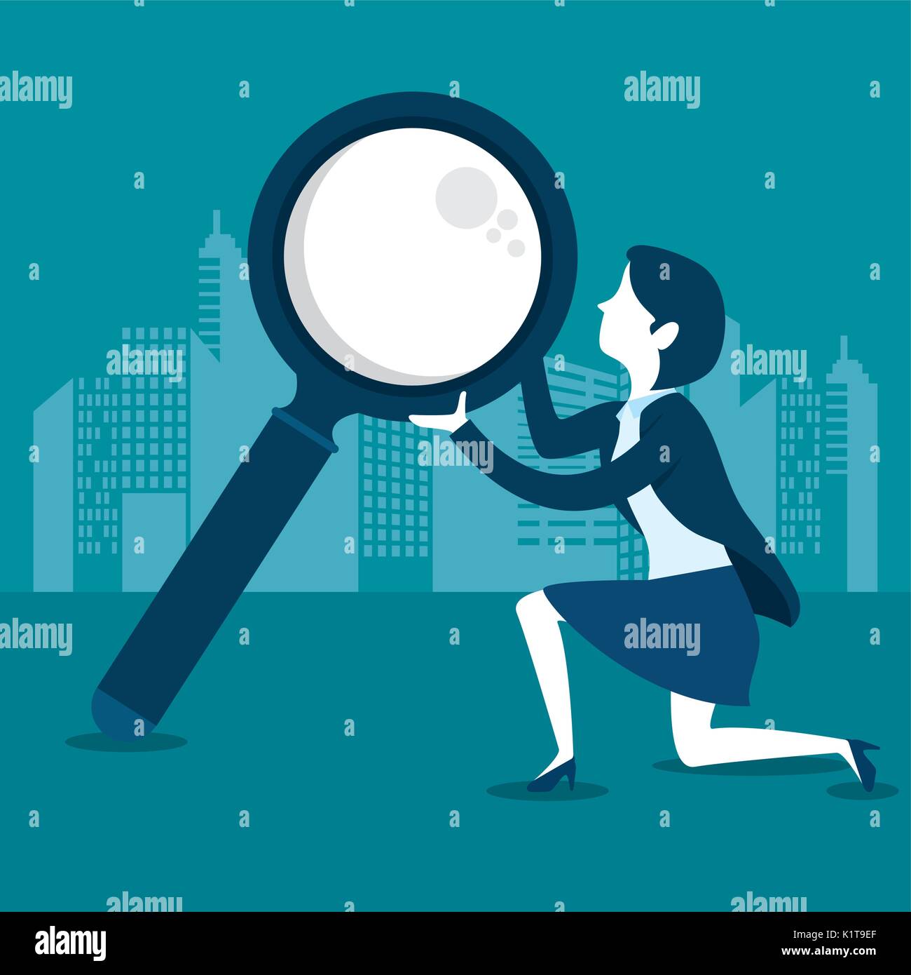 Woman of Business management and workforce theme Vector illustration ...