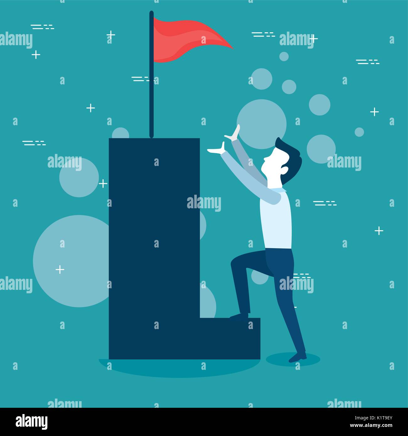 Man of Business management and workforce theme Vector illustration ...
