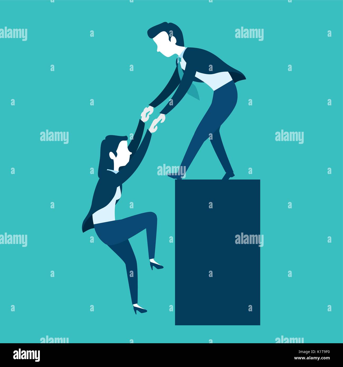 Woman and man of Business management and workforce theme Vector ...