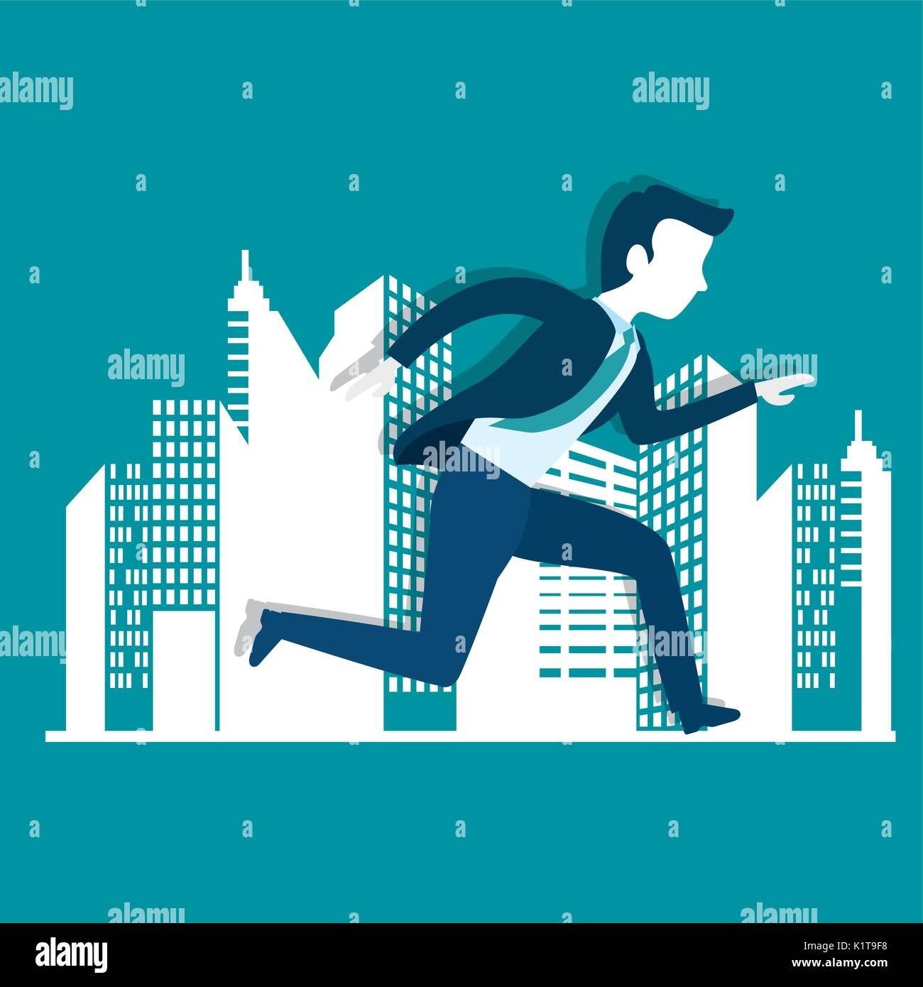 Man of Business management and workforce theme Vector illustration ...