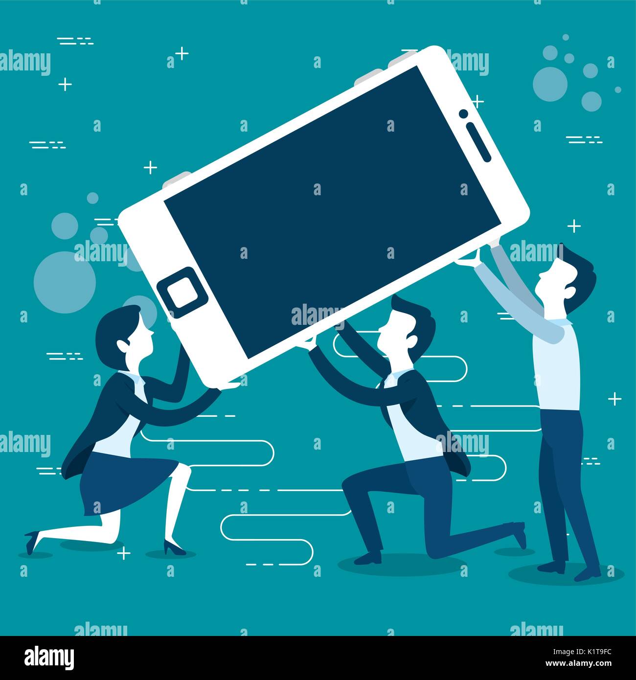 Woman and man of Business management and workforce theme Vector ...