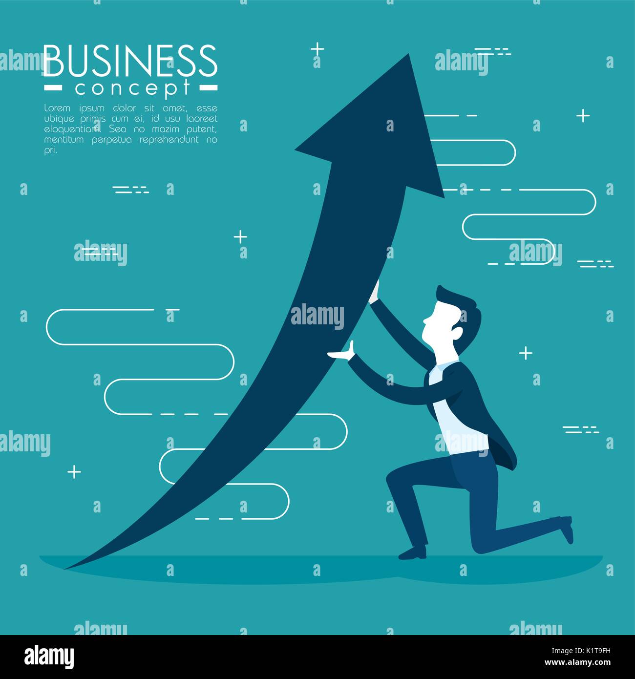 Man of Business management and workforce theme Vector illustration ...
