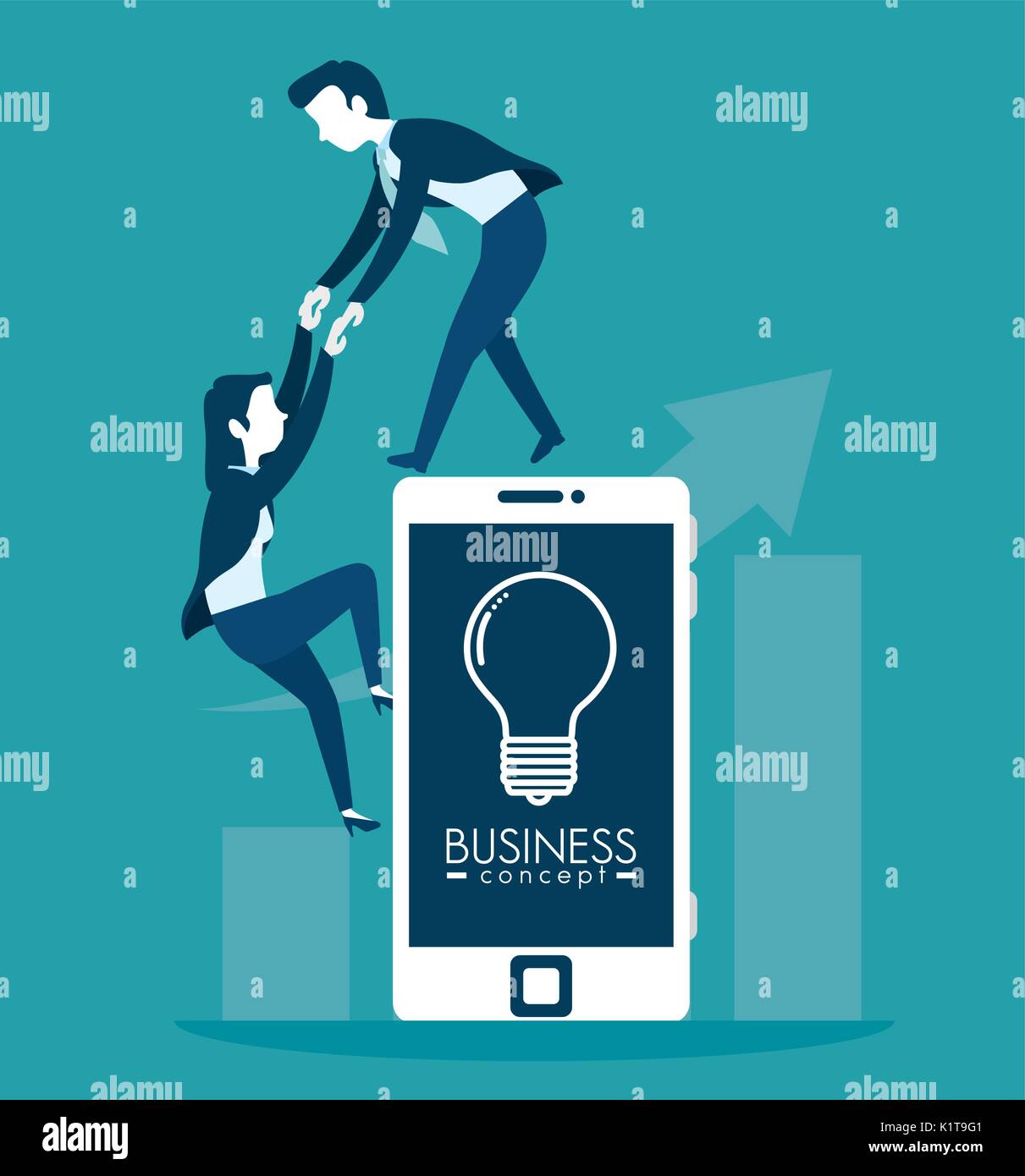 Woman and man of Business management and workforce theme Vector ...