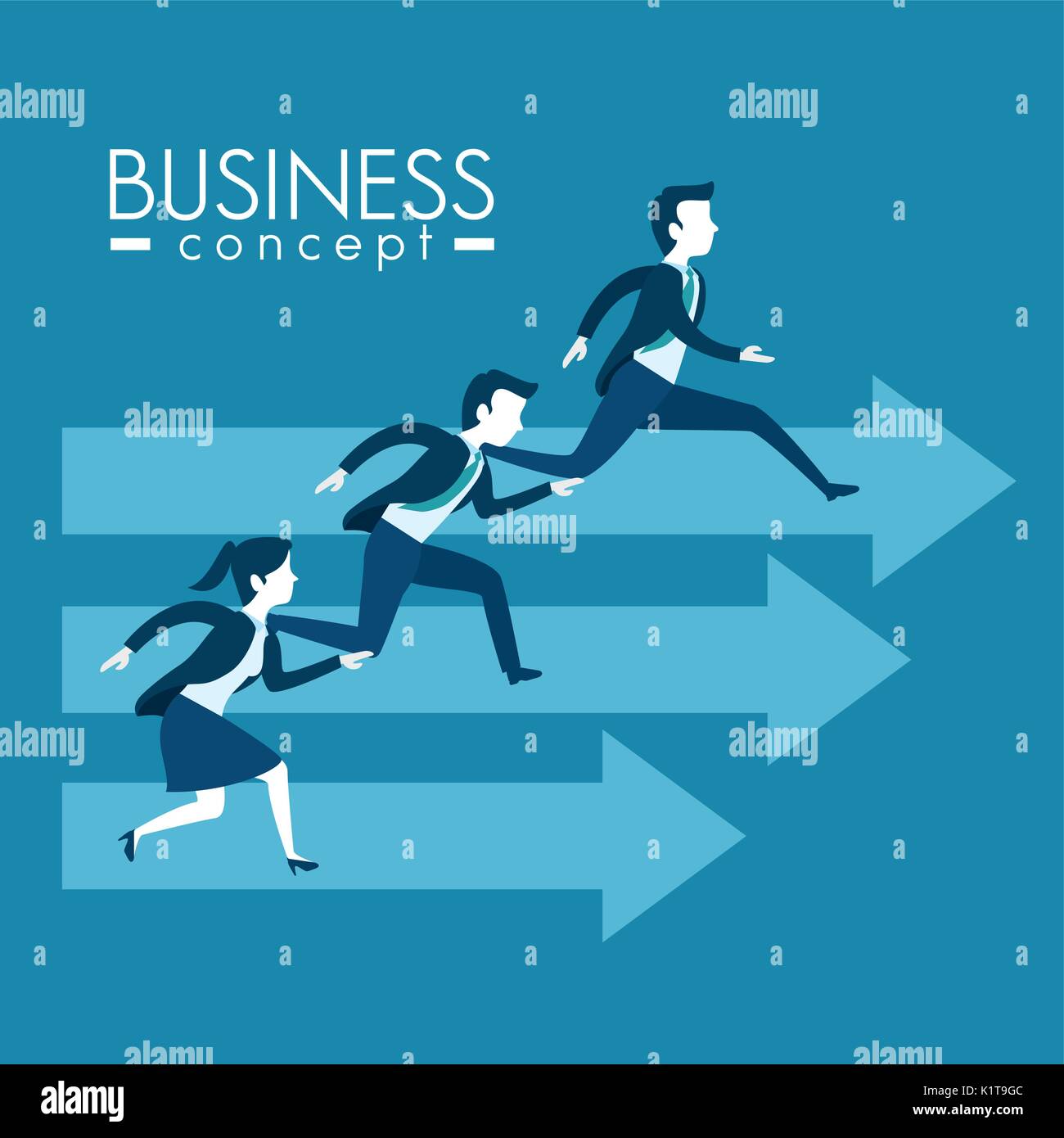 Woman and man of Business management and workforce theme Vector ...