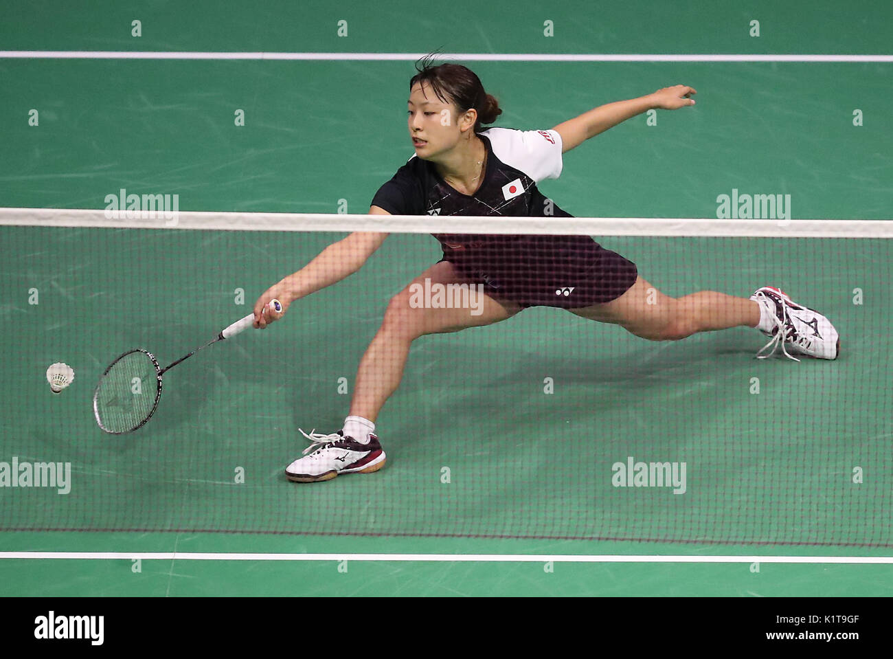 Japan's Nozomi Okuhara in the womens singles final on day seven of the ...