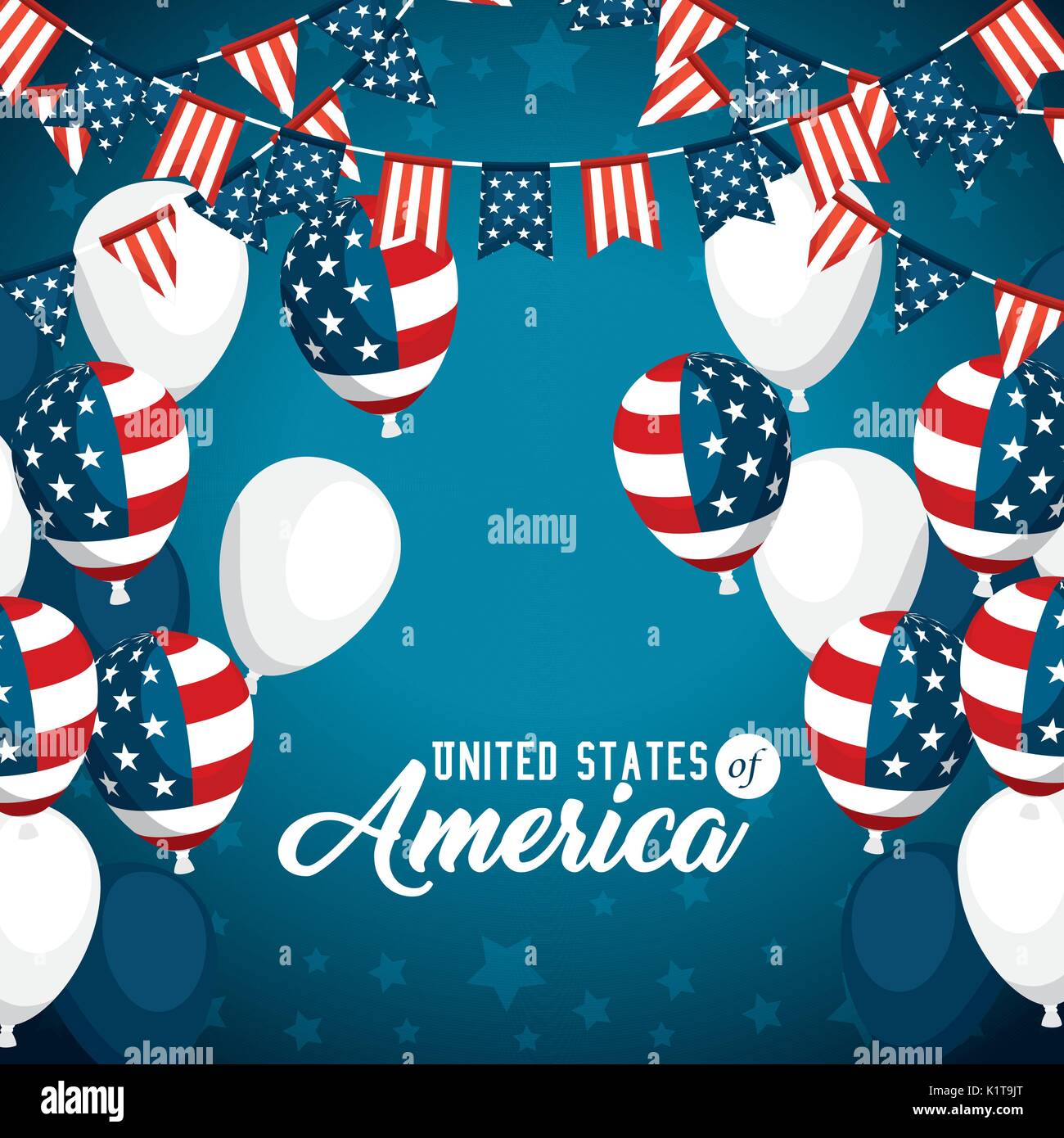 Balloons of United States of America theme Vector illustration Stock ...