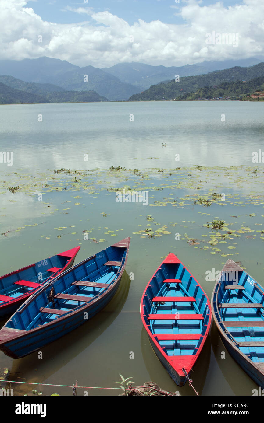 Phewa Lake, Phewa Tal or Fewa Lake in Pokhara, Nepal Stock Photo - Alamy
