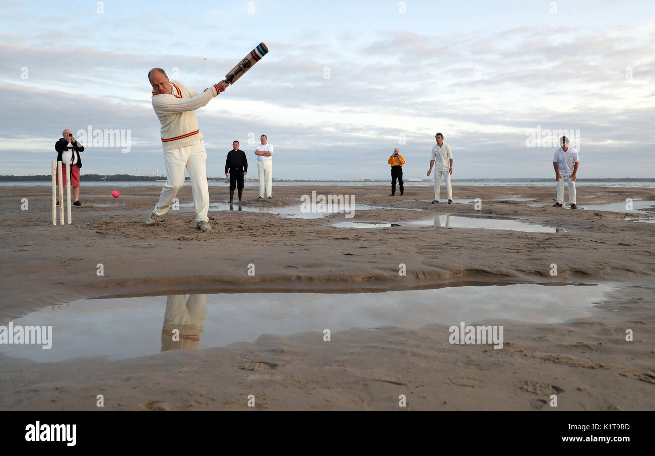 Match action during the annual Brambles cricket match between The Royal ...
