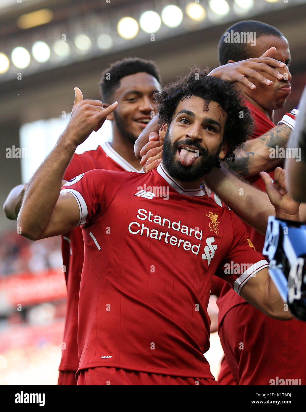Arsenal liverpool premier league salah hi-res stock photography and ...