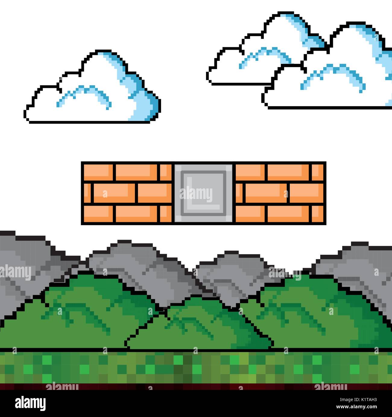 Wall of Video game theme Vector illustration Stock Vector Image & Art ...