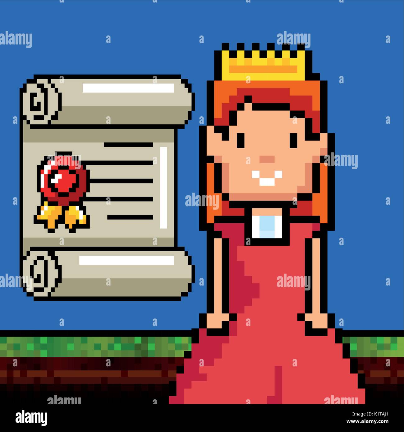 Princess of Video game theme Vector illustration Stock Vector Image ...