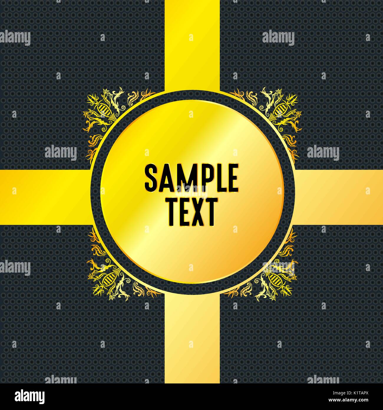 Golden Stripe with Black Background, Vector, Illustration, Eps File ...