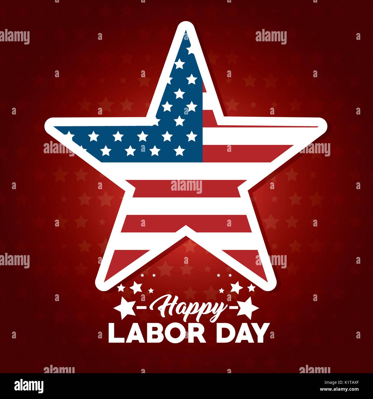 Star of Labor day in Usa theme Vector illustration Stock Vector Image ...