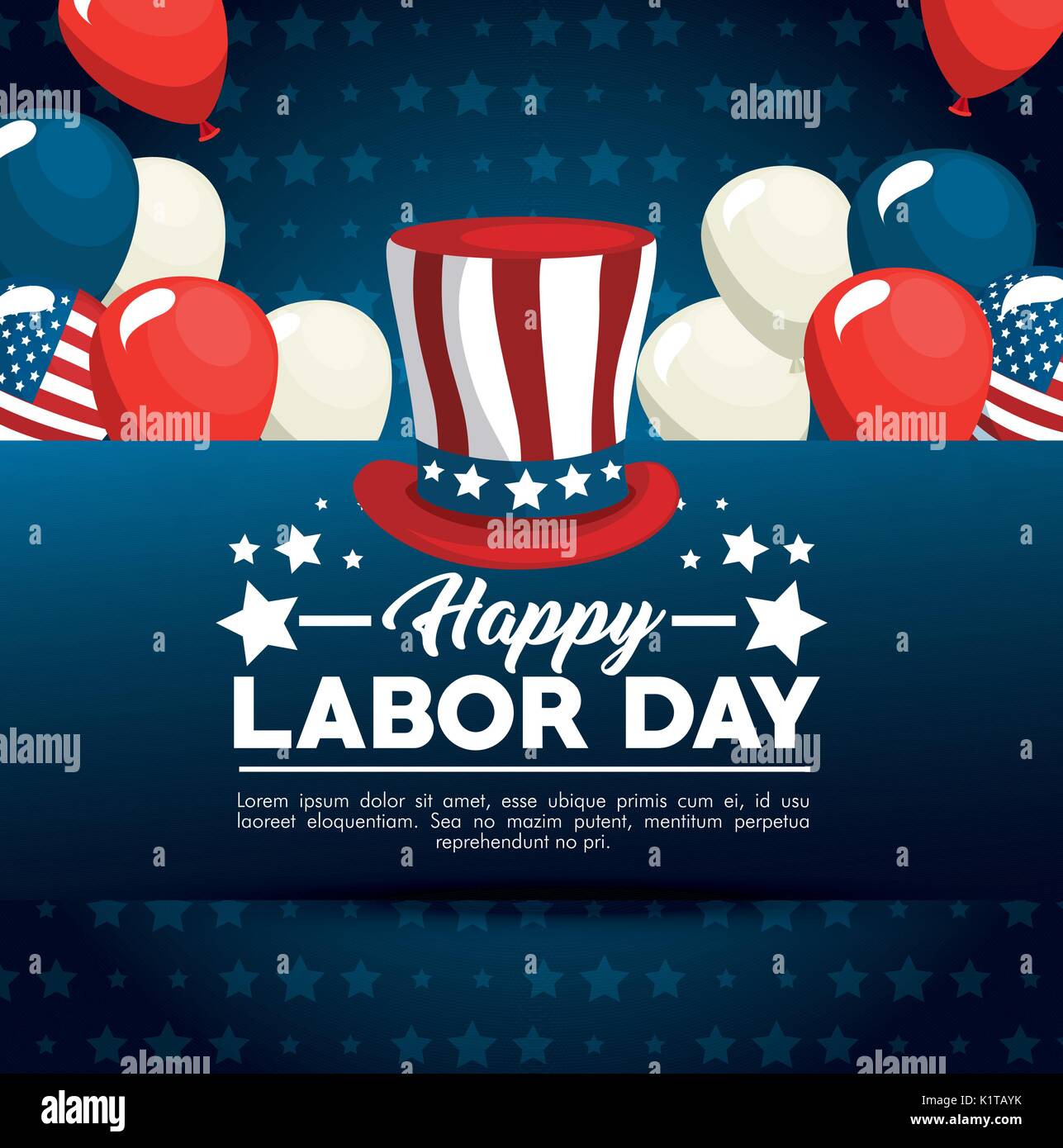 Hat of Labor day in Usa theme Vector illustration Stock Vector Image ...