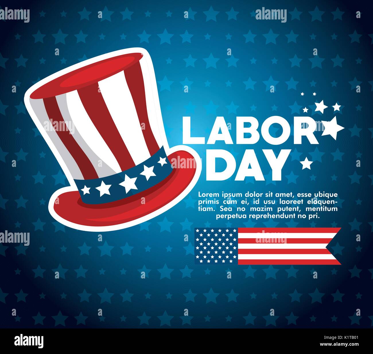 Hat of Labor day in Usa theme Vector illustration Stock Vector Image ...