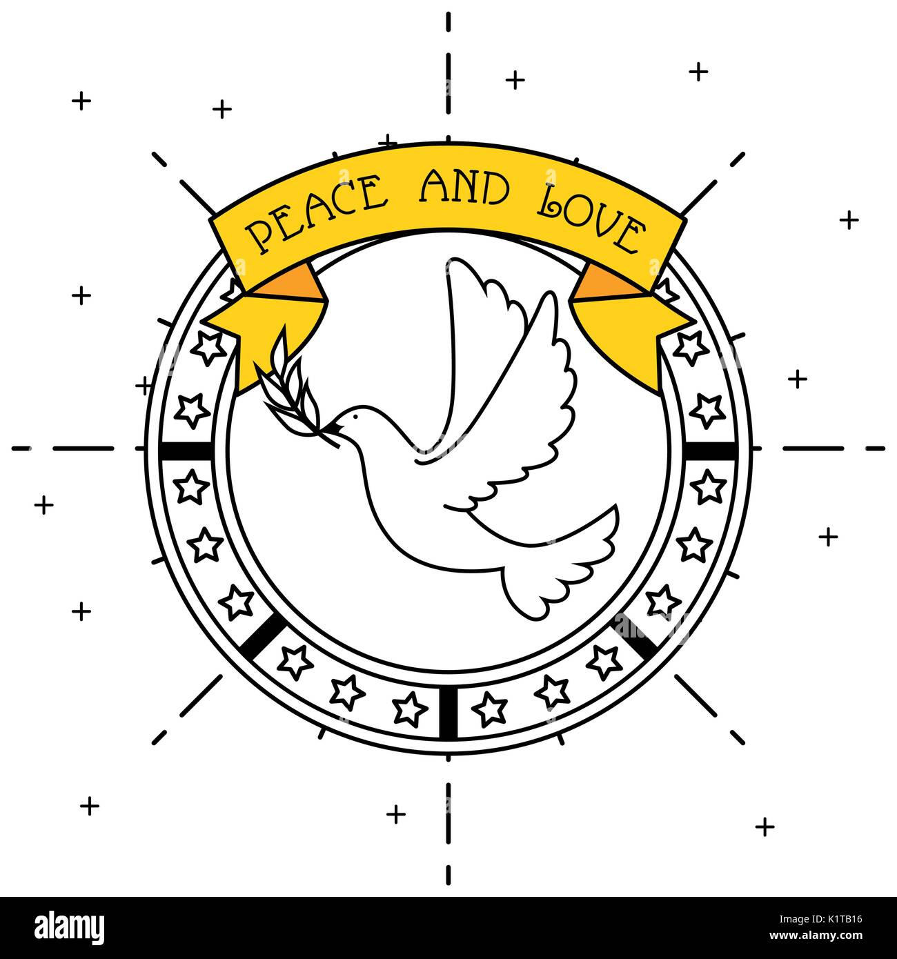 Dove of peace and love theme Vector illustration Stock Vector Image ...