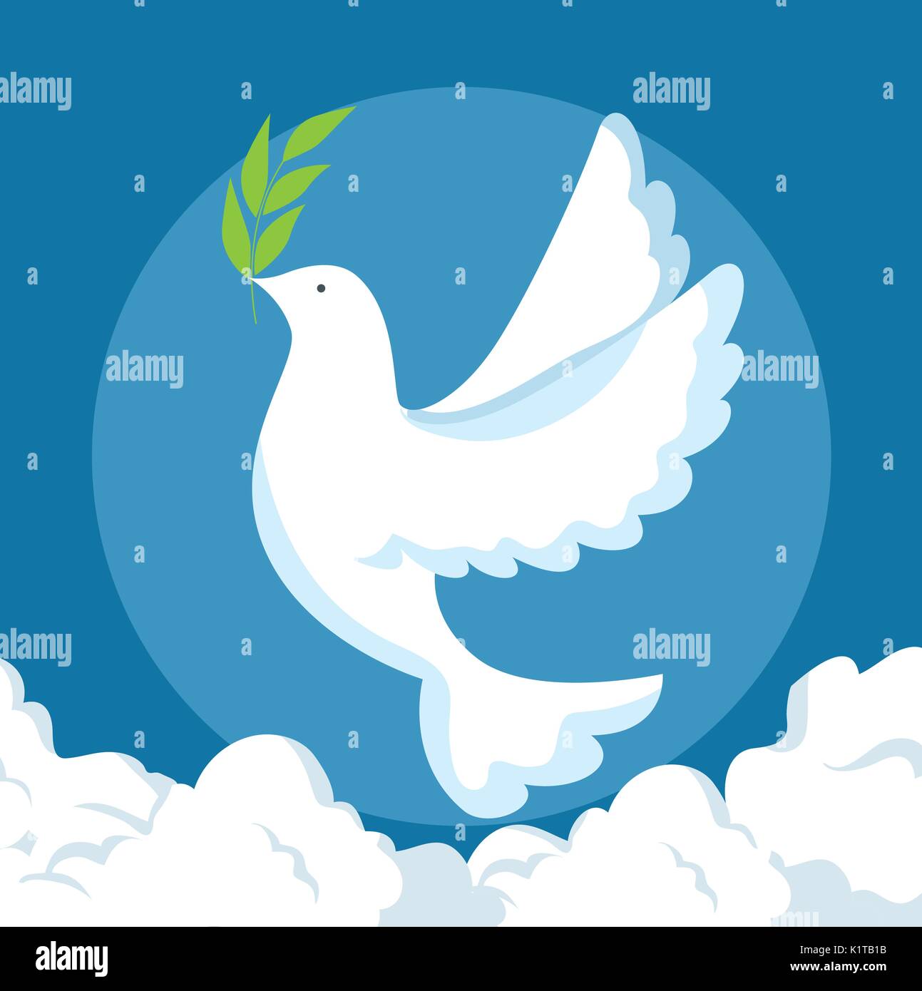 Dove of Peace and love theme Vector illustration Stock Vector Image ...