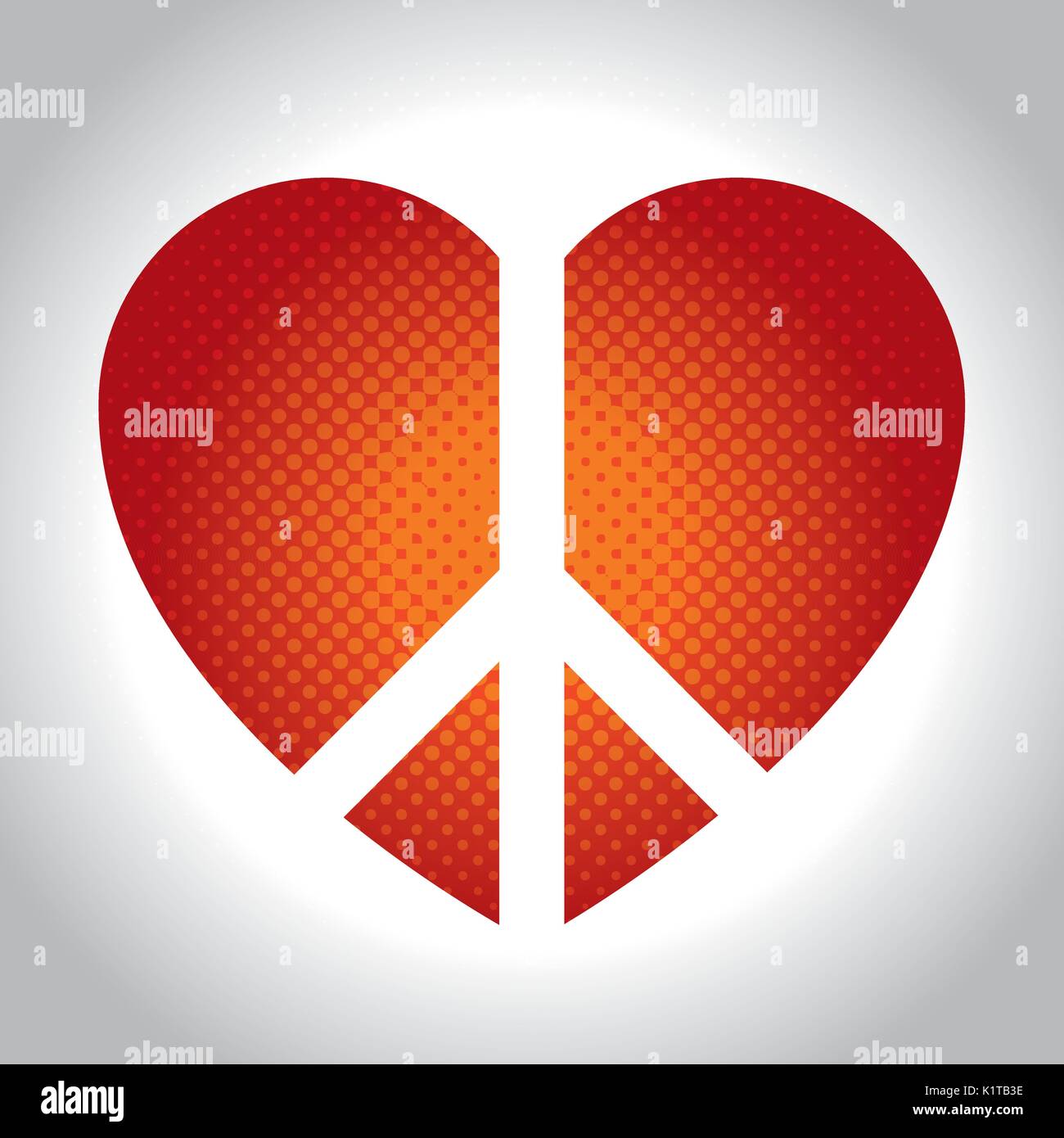 Heart of Peace and love theme Vector illustration Stock Vector Image ...