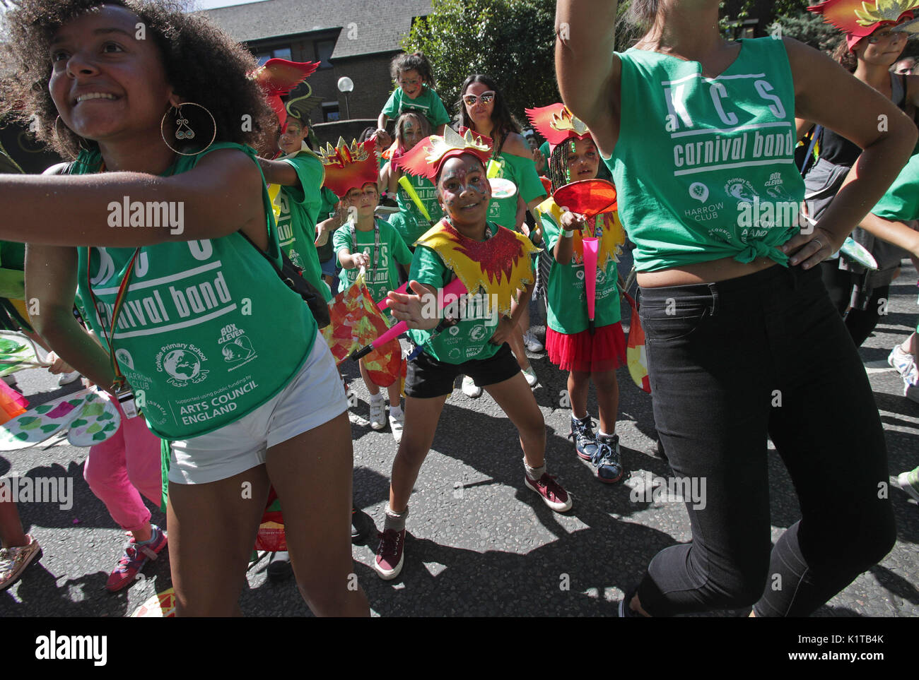 Dancers perform during the Family Day parade at the Notting Hill ...