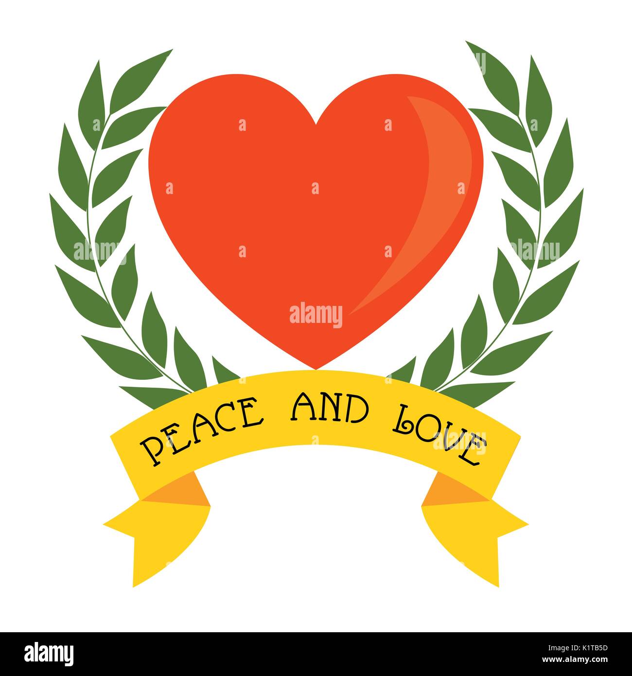 Heart of peace and love theme Vector illustration Stock Vector Image ...